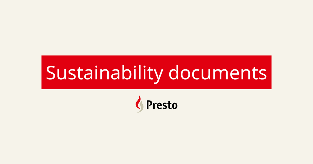 SUSTAINABILITY DOCUMENTS – Presto